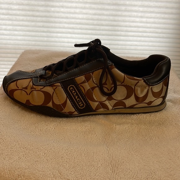 Coach | Shoes | Coach Insignia Tennis Shoes With Leather Accents | Poshmark